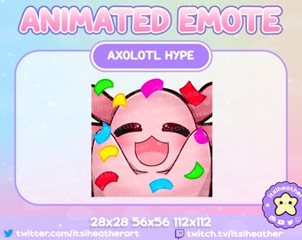 Pink Axolotl Hi Wave Emote for Twitch, Discord and Youtube Stream ...