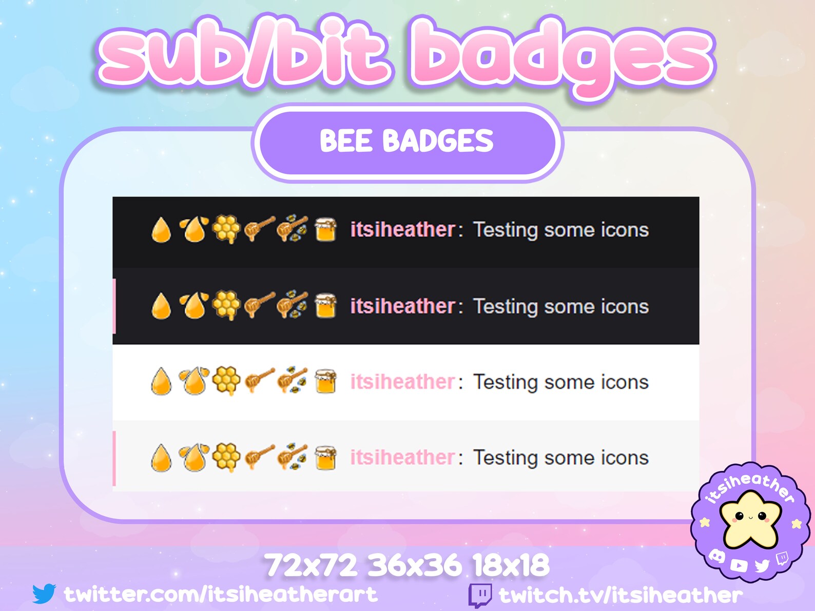 Cute Bee Sub/bit Badges- Twitch - Etsy
