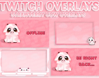 Cute Kawaii Bunny Flower Field Animated Twitch Scenes and Overlay BRB ...