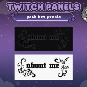Cute Spooky Gothic Black Bat Wing Panels for Twitch - Etsy