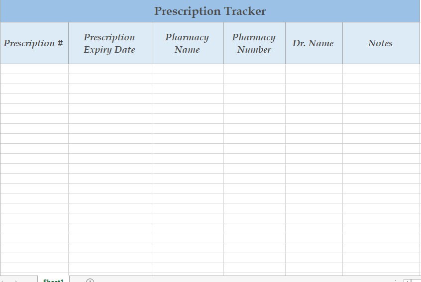 Simple Prescription Tracker - Etsy