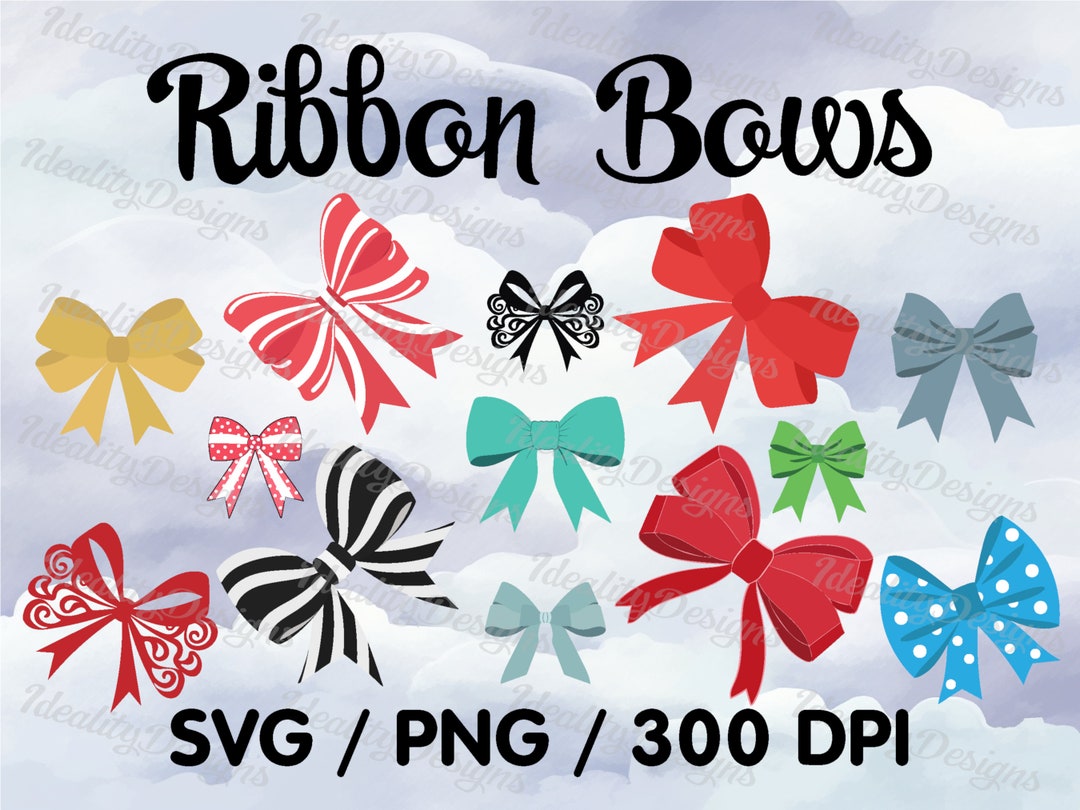 Ribbon Bows Clip Art Ribbon Bows SVG Ribbon Bows PNG - Etsy