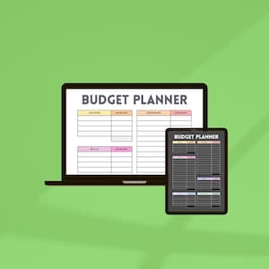 Monthly Budget Planner With Night Mode – Colorful Digital Finance ...