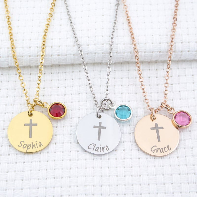 Girls Cross Necklace - Etsy