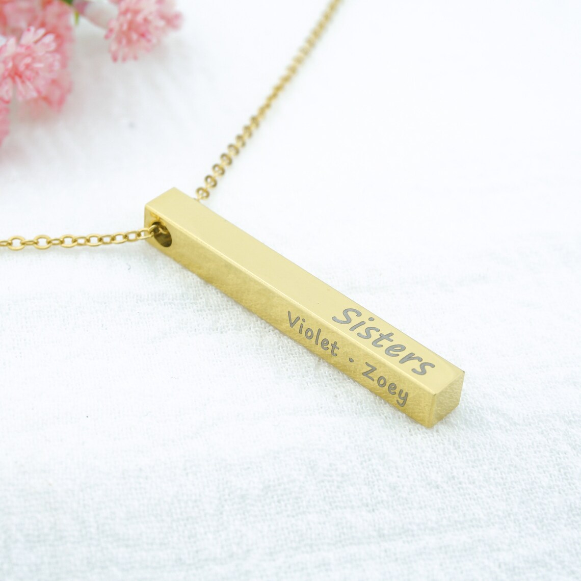 Personalized Custom Sister Gift Necklace Soul Sisters Friend Twin Big ...