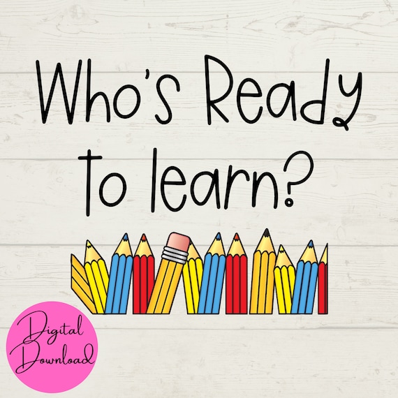 Who's Ready to Learn SVG School SVG Kindergarten SVG | Etsy