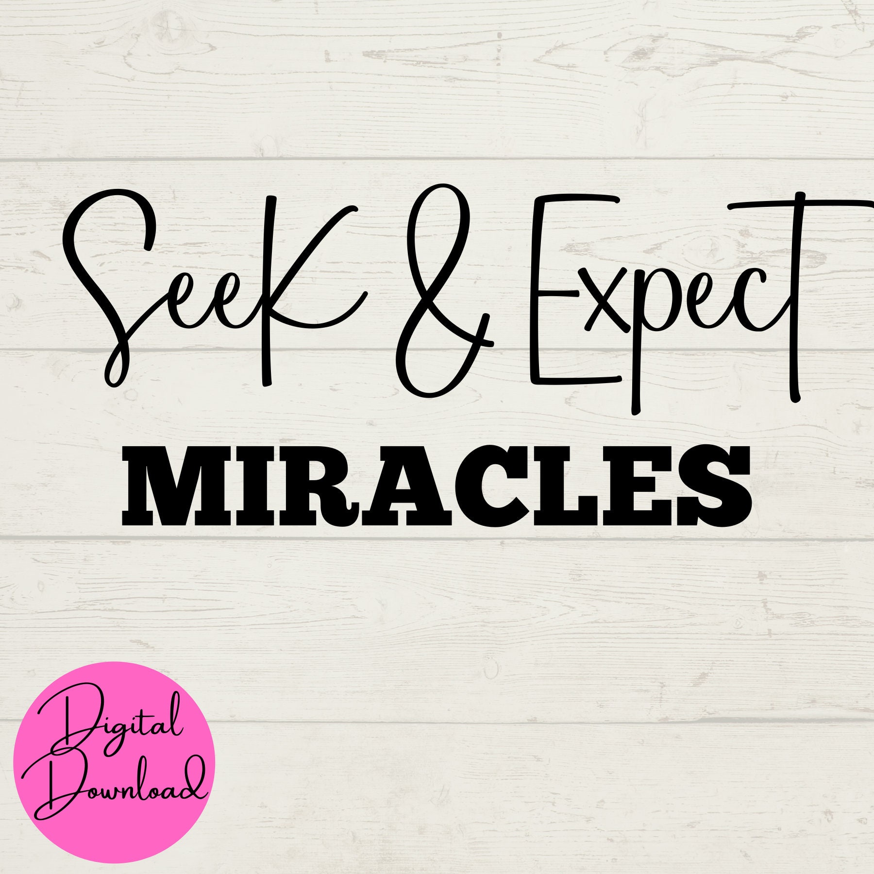 Seek and Expect Miracles SVG, Motivational SVG, LDS Church, Cut File ...