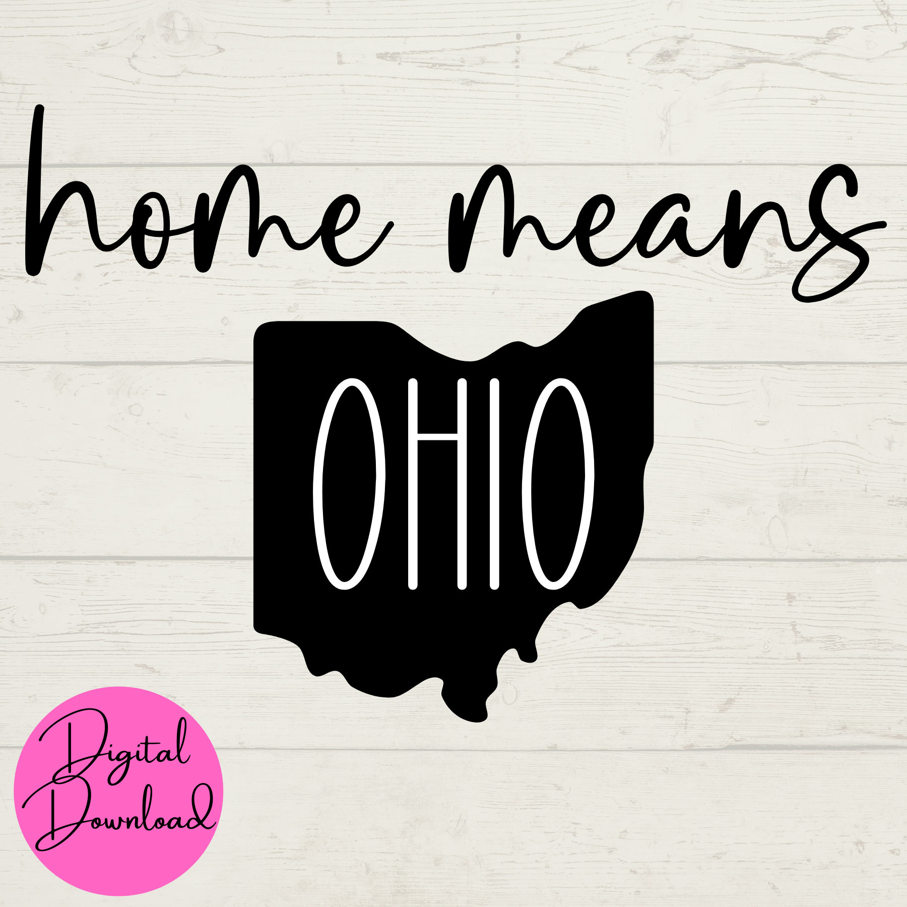 Home Means Ohio SVG, Ohio SVG, Home SVG, Digital Downloads, Instant ...