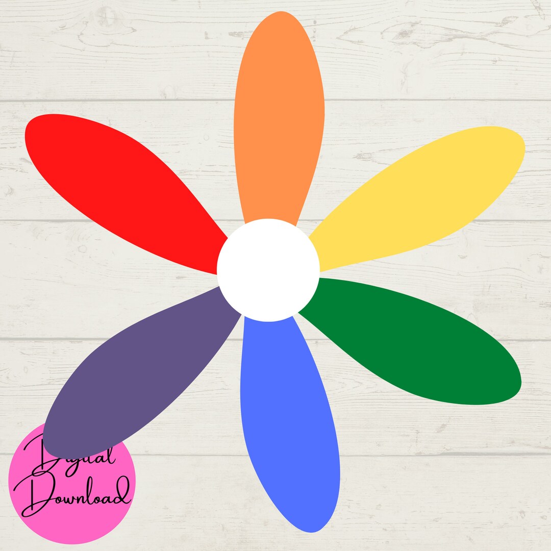 Rainbow Flower SVG, Gay Pride Flower, Digital Downloads, LGBTQ SVG ...