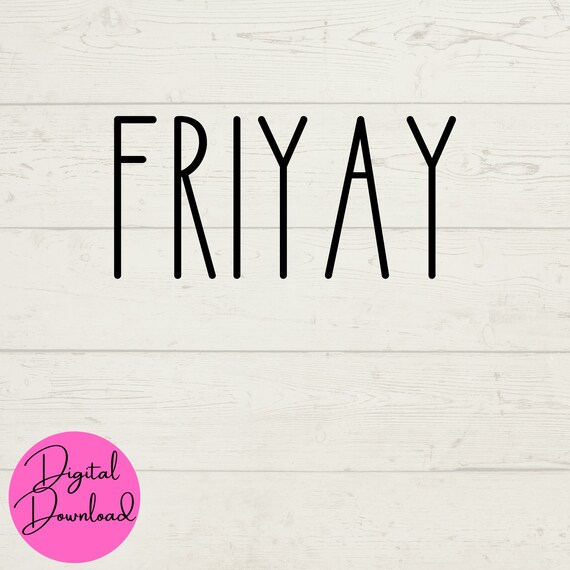 FRIYAY SVG Friday SVG Tgif Digital Downloads Instant Files | Etsy