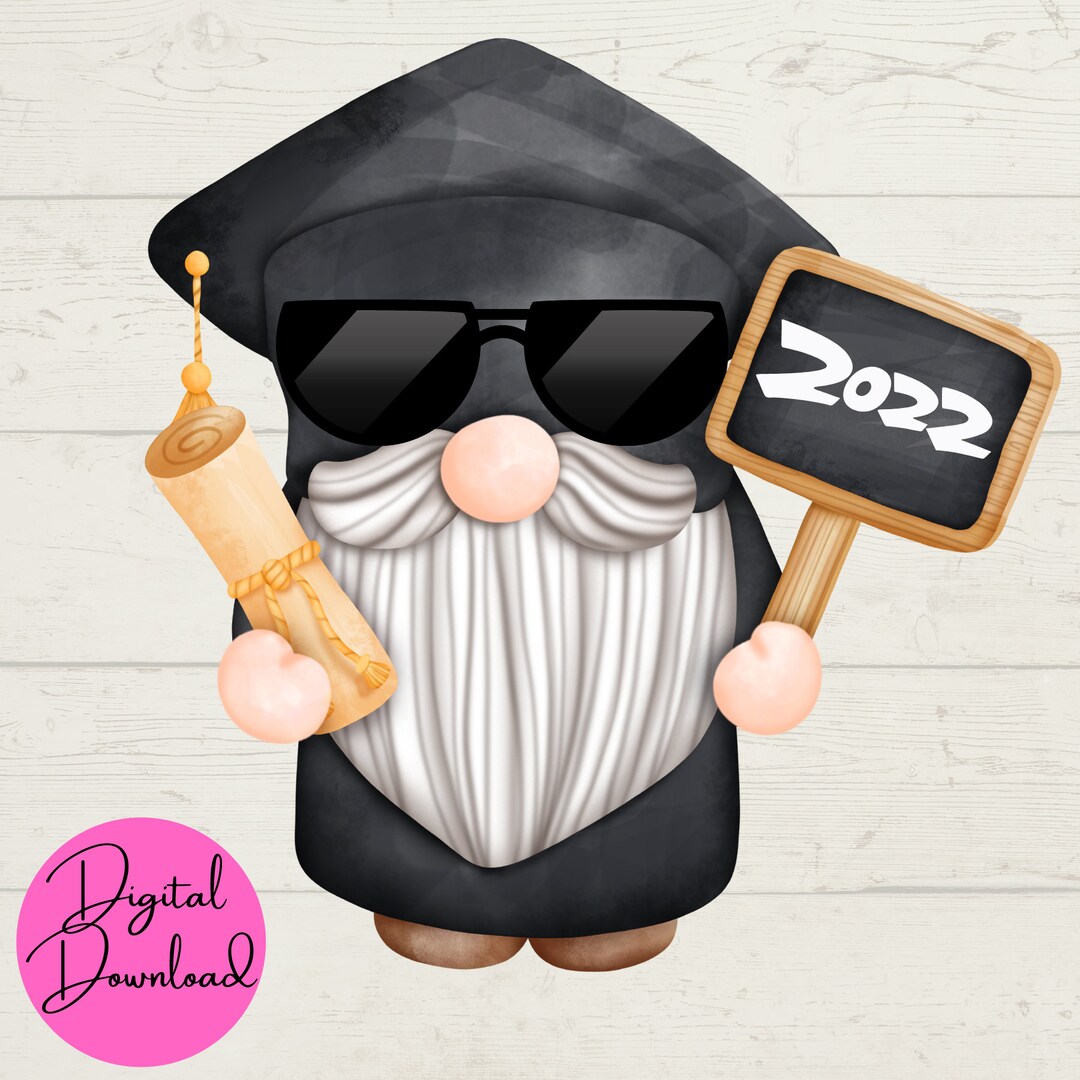 Graduation Gnome 2022 SVG, Gnome SVG, Graduation Day SVG, Class of 2022 ...