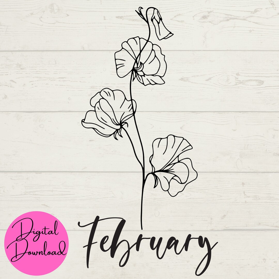 February Birth Flower, Primrose SVG, February SVG, Flower SVG, Digital ...