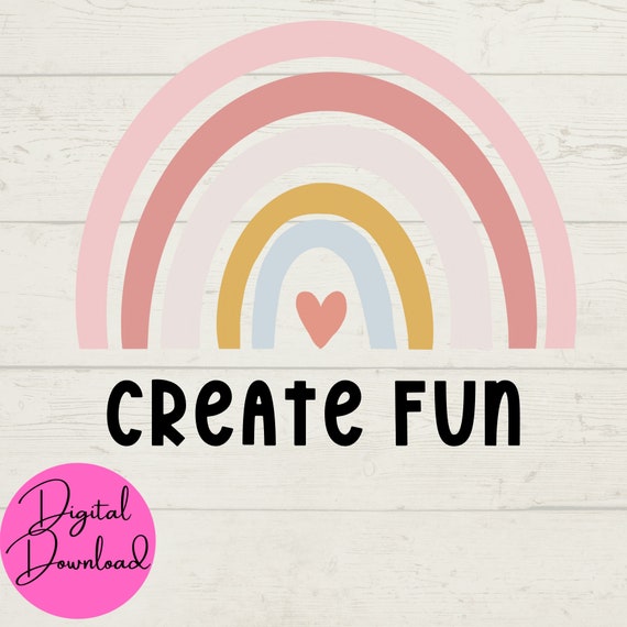 Create Fun SVG Rainbow SVG Fun Digital Downloads Rainbow | Etsy