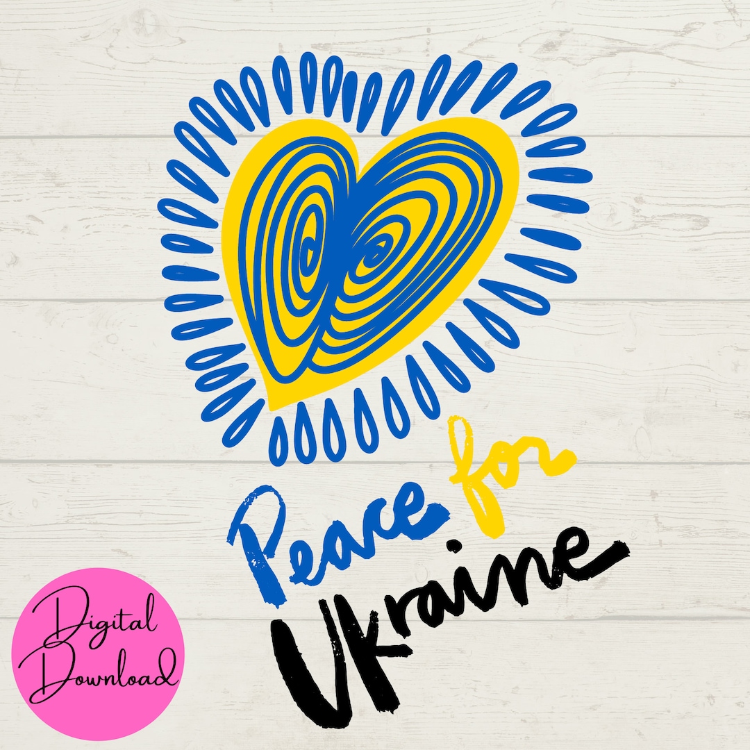 Peace for Ukraine SVG, Ukraine SVG, Peace SVG, Heart Svg, Digital ...