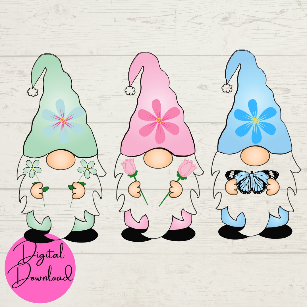 Spring Gnomes SVG, Gnomes SVG, Spring SVG, Digital Files, Instant ...