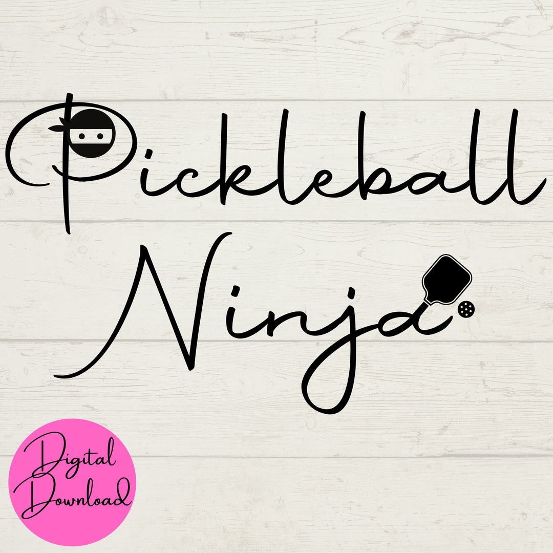 Pickleball SVG, Ninja SVG, Pickleball Ninja SVG, Pickleball Player ...