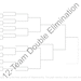 12-team Single and Double Elimination Playoff Brackets | PDF JPG and Hi ...