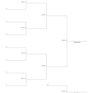 8-team Single and Double Elimination Playoff Brackets | PDF JPG and Hi ...