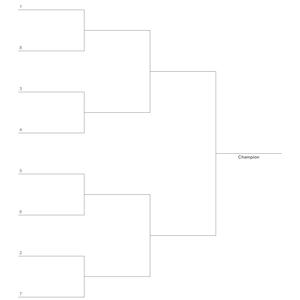 8-team Single and Double Elimination Playoff Brackets | PDF JPG and Hi ...