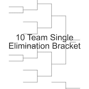 10-team Single and Double Elimination Playoff Brackets | PDF JPG and Hi ...