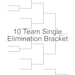 10-team Single and Double Elimination Playoff Brackets | PDF JPG and Hi ...