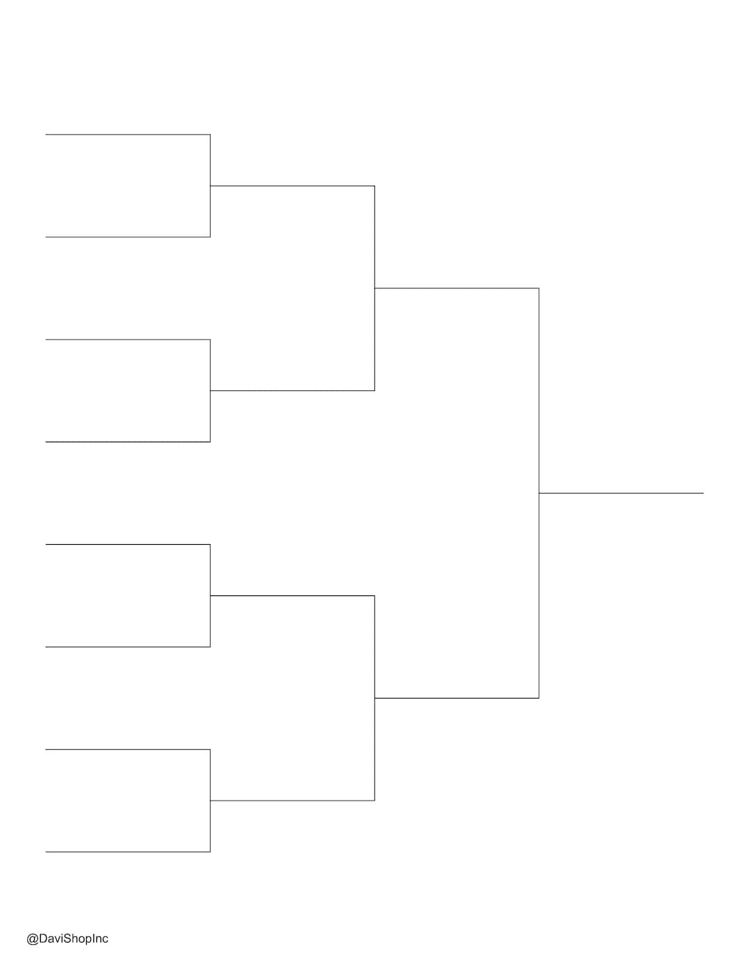 8-team Single and Double Elimination Playoff Brackets | PDF JPG and Hi ...