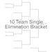 10-team Single and Double Elimination Playoff Brackets | PDF JPG and Hi ...