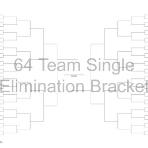 64-team Single Elimination Playoff Brackets - Etsy