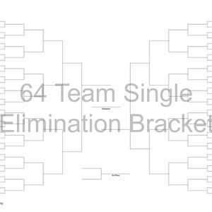 64-team Single Elimination Playoff Brackets - Etsy