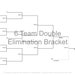 6-team Single and Double Elimination Playoff Brackets | PDF JPG and Hi ...