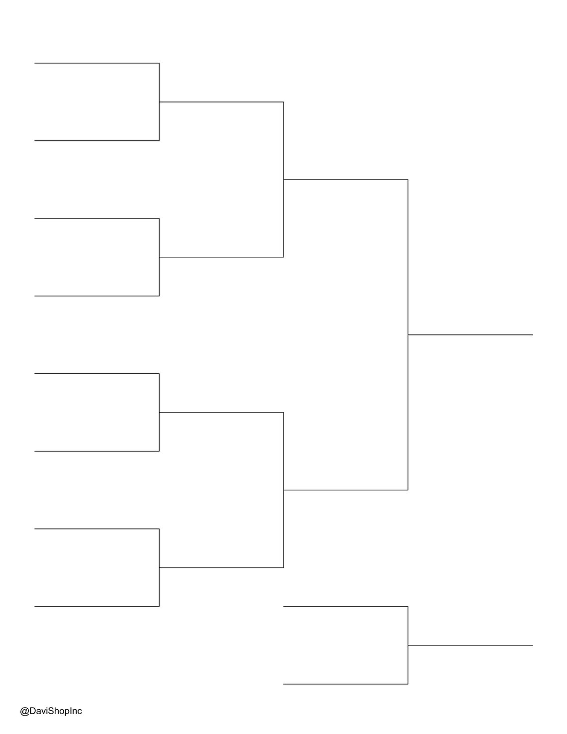 8-team Single and Double Elimination Playoff Brackets | PDF JPG and Hi ...