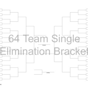 64-team Single Elimination Playoff Brackets - Etsy