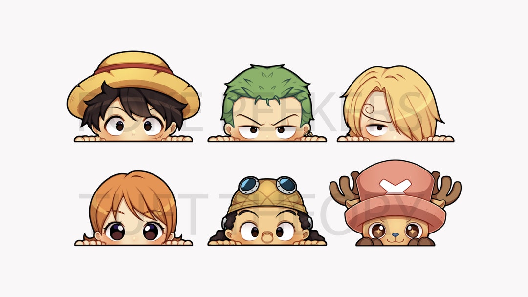 Anime OP Peeker Stickers - Etsy