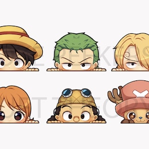 Anime OP Peeker Stickers - Etsy