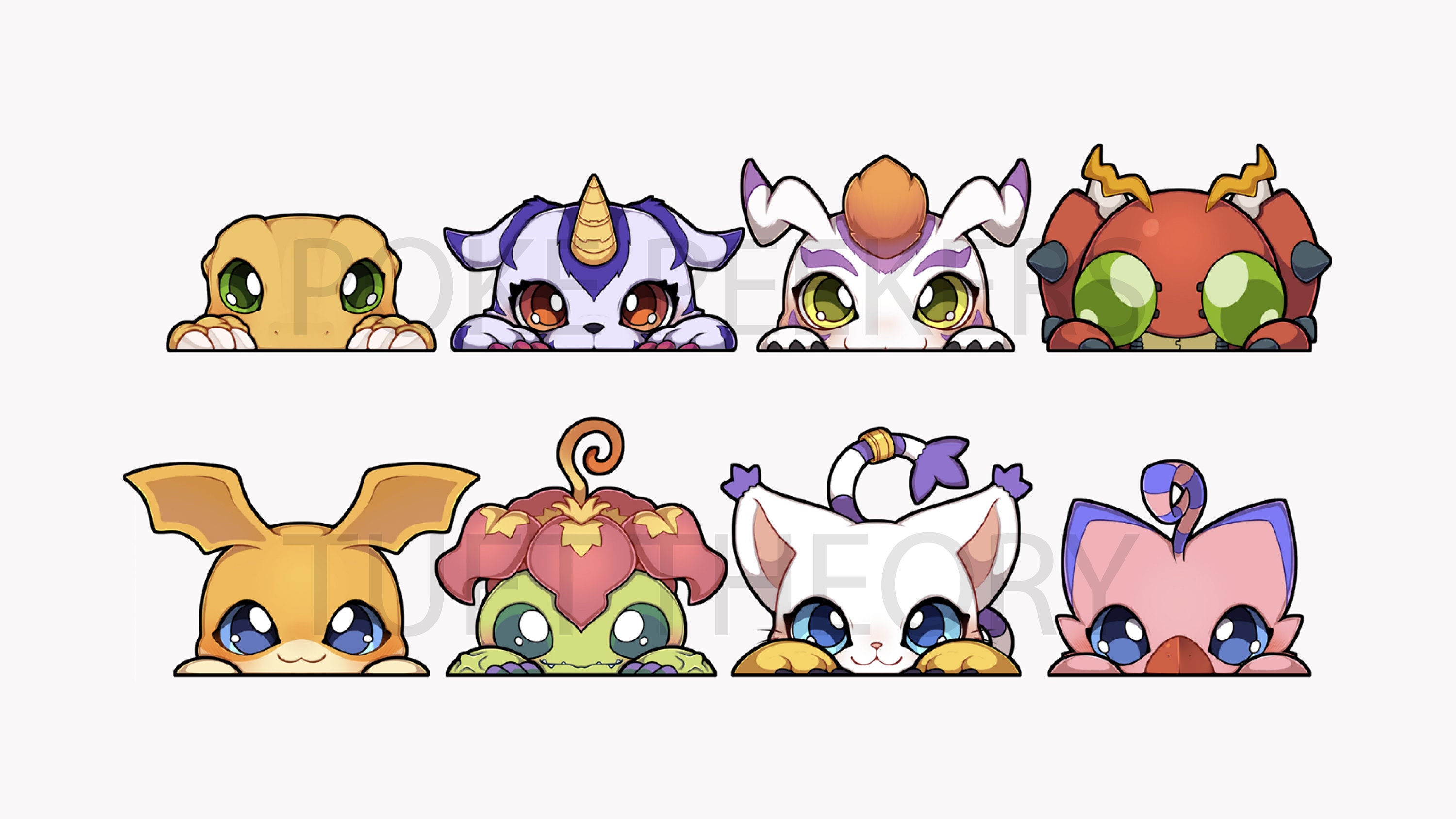 Digi Peeker Stickers - Etsy