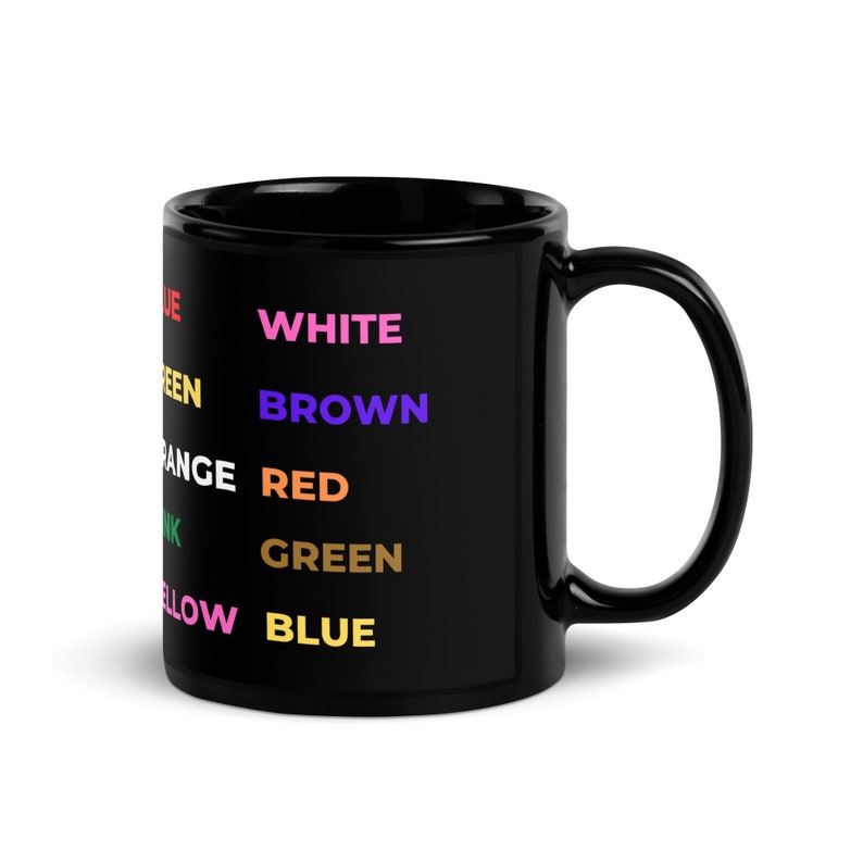 Stroop Test Mug Stoop Effect Mug Psychology Mug Cognitive - Etsy