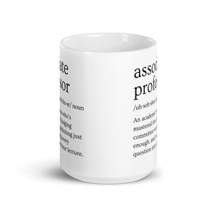 Funny Associate Professor Definition Mug | Professor Tenure Gift ...