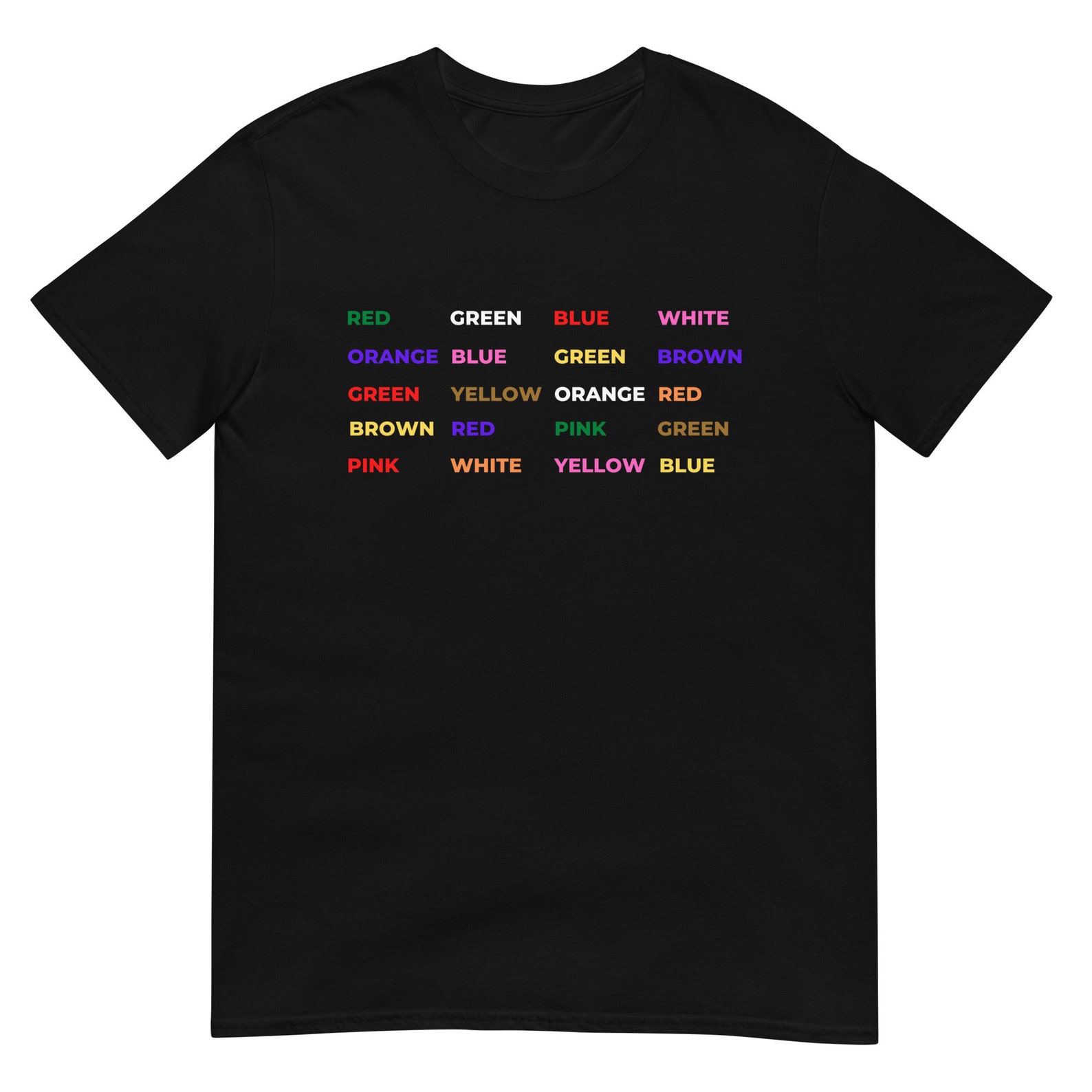 Stroop Test Shirt - Stroop Effect, Funny Psychology Shirt, Cognitive ...
