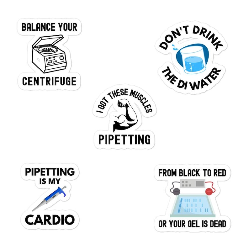Science Laboratory Bubble-free Stickers | Funny Laboratory Gift ...