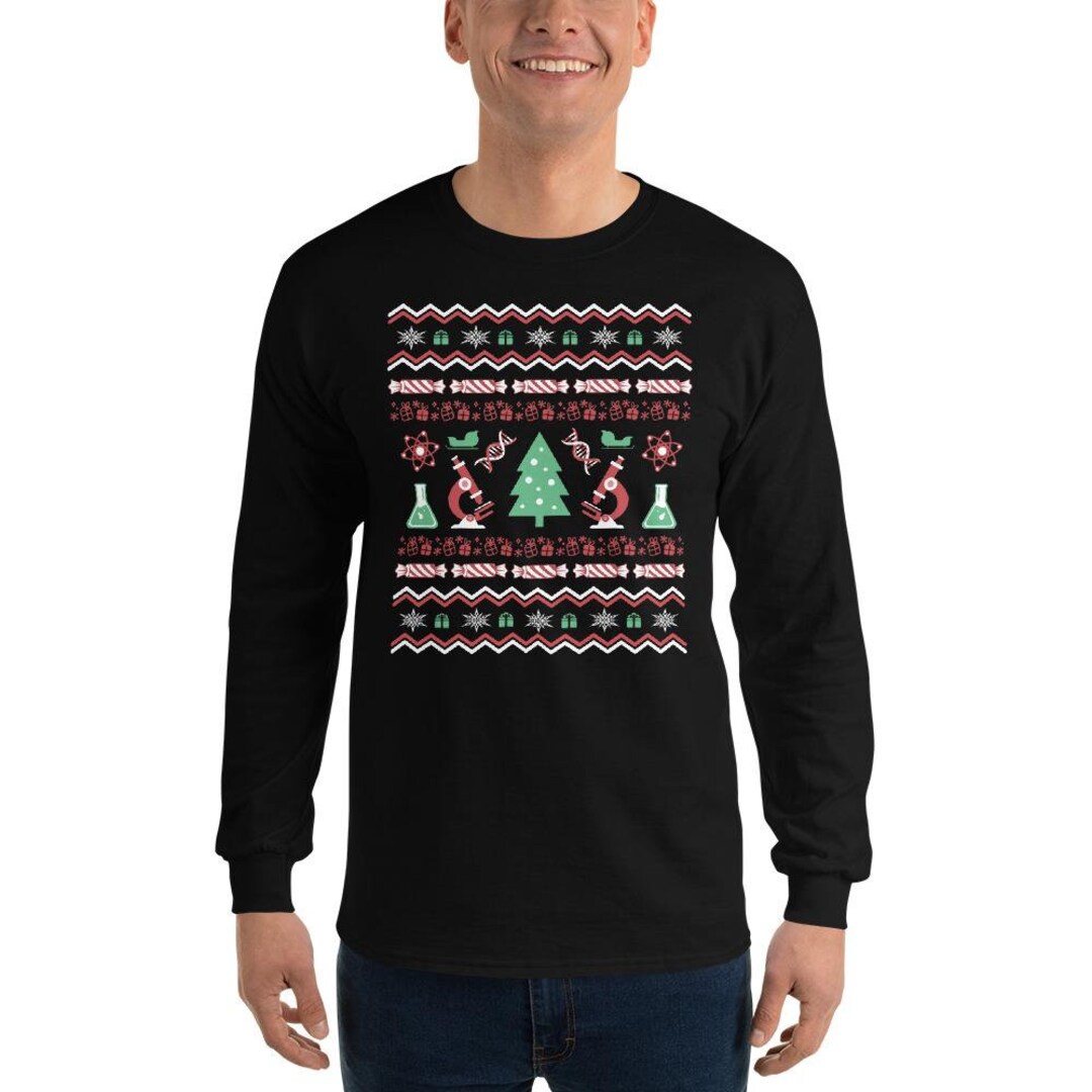 Science Laboratory Ugly Christmas Sweater | Science Lab Christmas ...