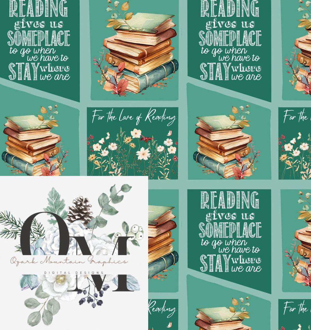 Bookish Reading Seamless File Digital Download - Etsy