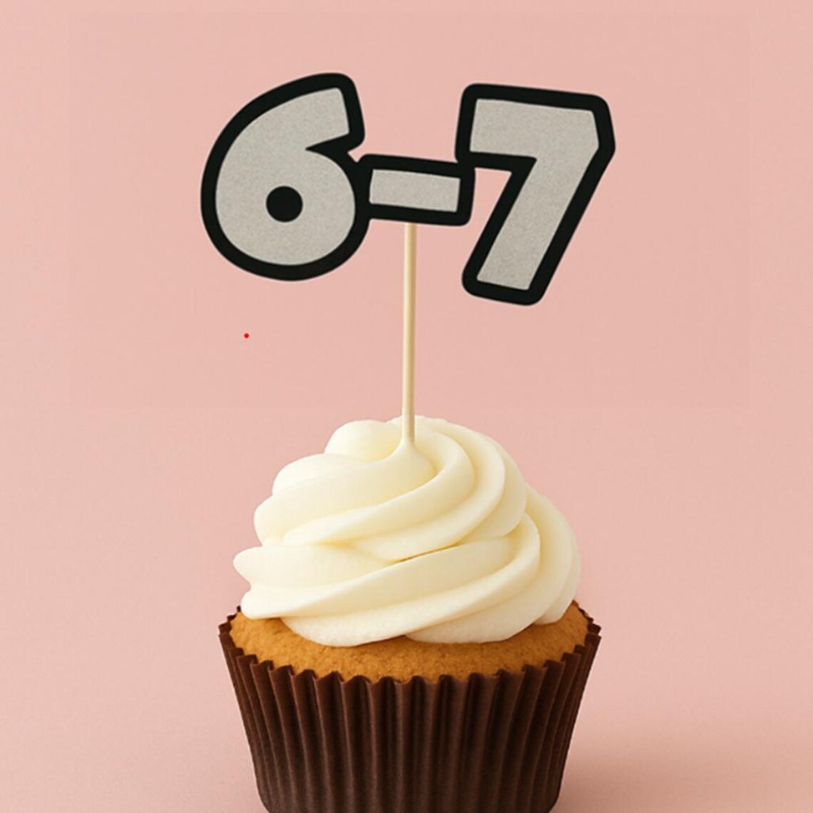 6-7 Six Seven Birthday Party Craft DIY Decor Cupcake Topper - Etsy