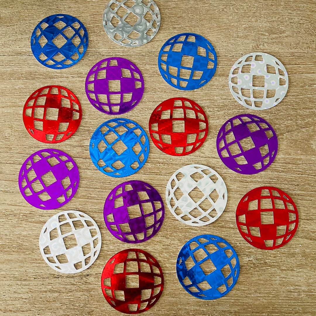 Colourful Disco Ball Birthday Party Decor Craft DIY Confetti - Etsy