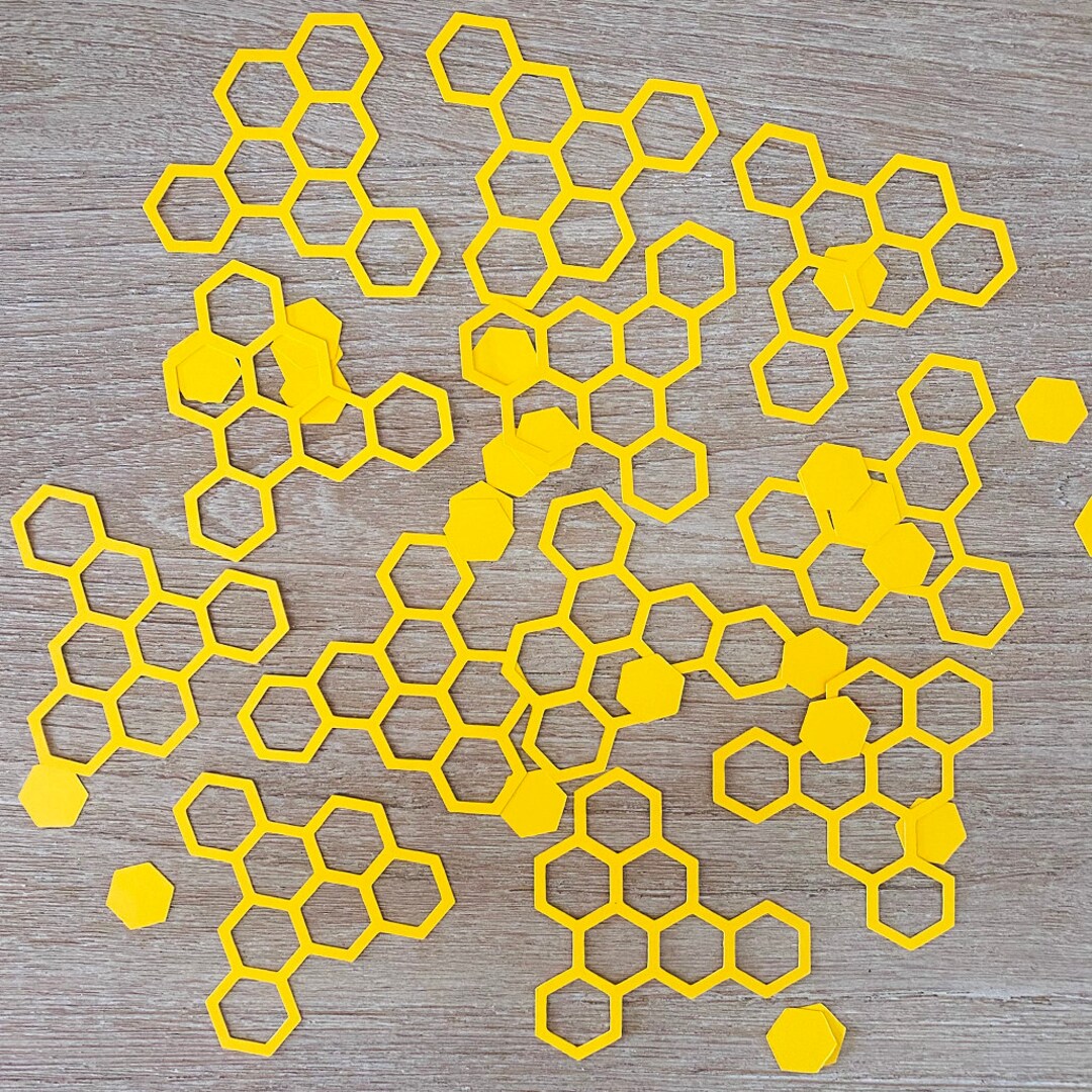 Honeycomb Birthday Party Decor Craft DIY Confetti - Etsy