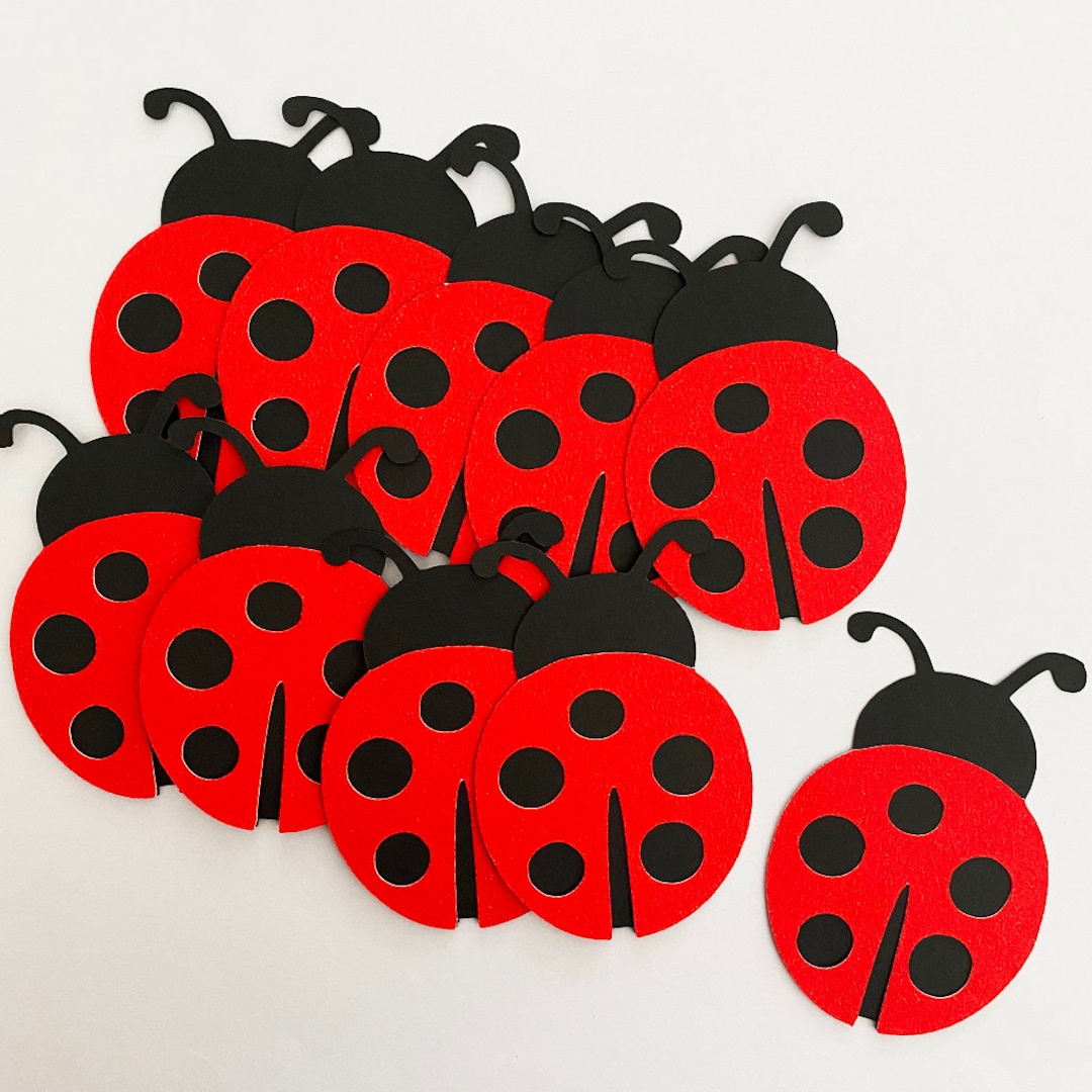 Ladybug Birthday Craft DIY Party Confetti - Etsy