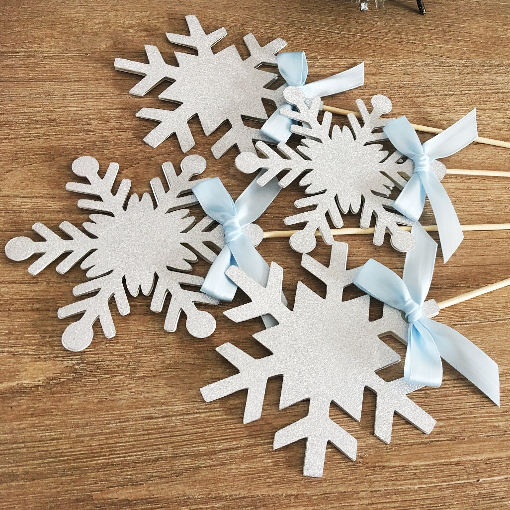 Frozen Snowflake Wand Centerpiece Party Decor Craft DIY - Etsy