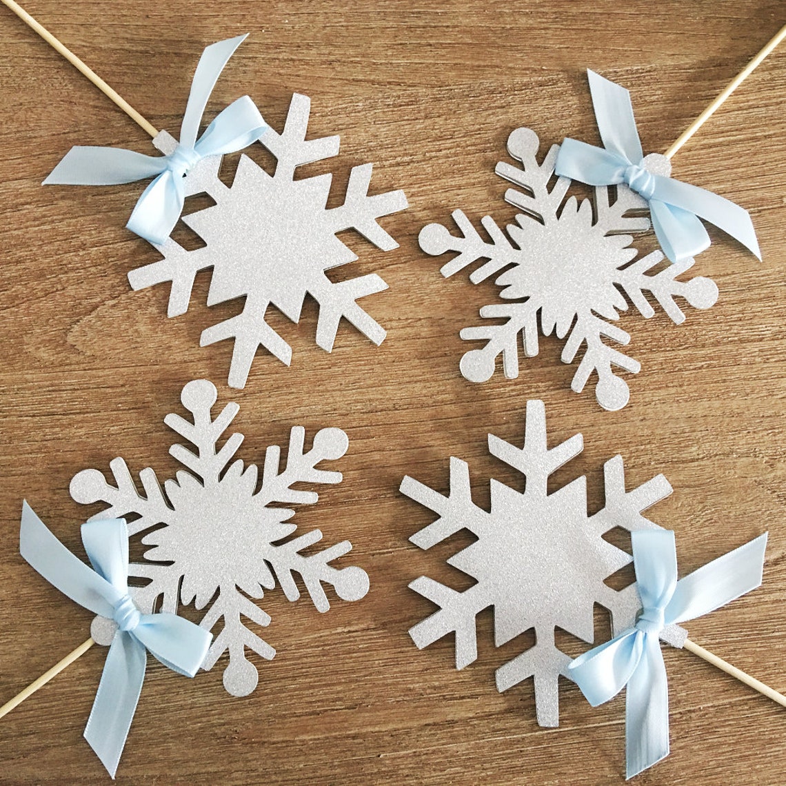 Frozen Snowflake Wand Centerpiece Party Decor Craft DIY - Etsy