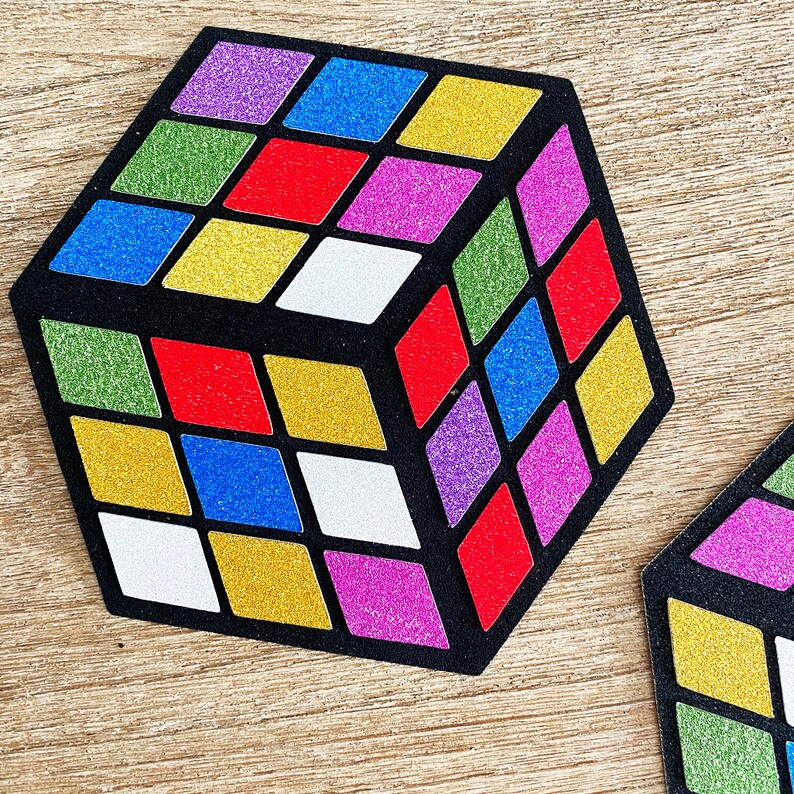 Disco Rubik's Cube Birthday Party Decor Large Confetti - Etsy