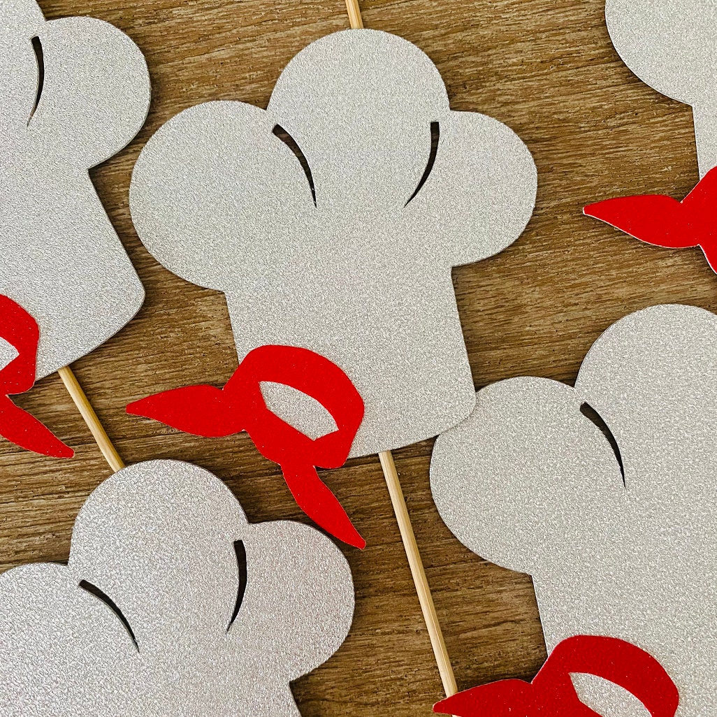 Chef Hat Birthday Decor Cupcake Topper - Etsy