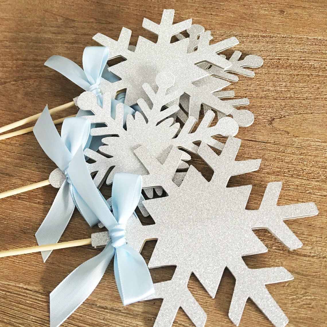 Frozen Snowflake Wand Centerpiece Party Decor Craft DIY - Etsy